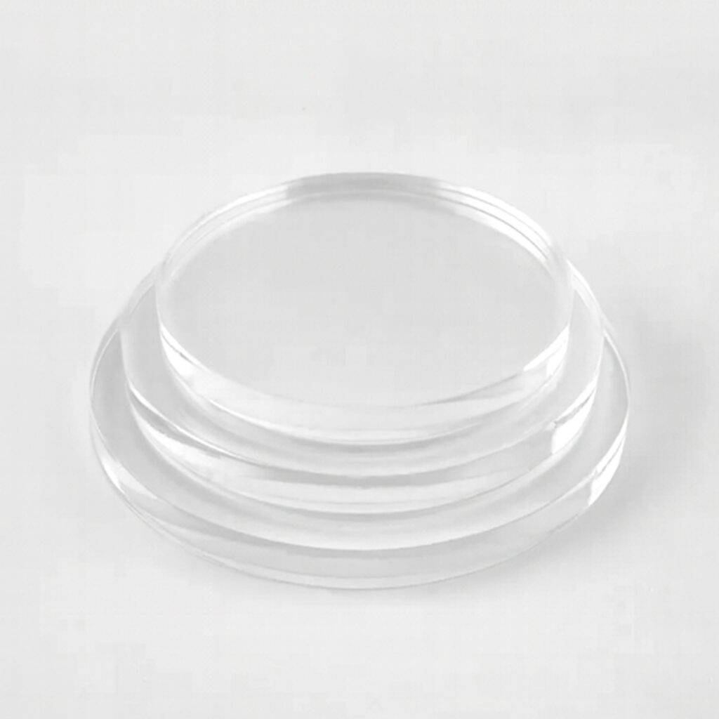 Glass Effect Green Edge Acrylic Discs | 3, 5, 8 & 10MM | CPS