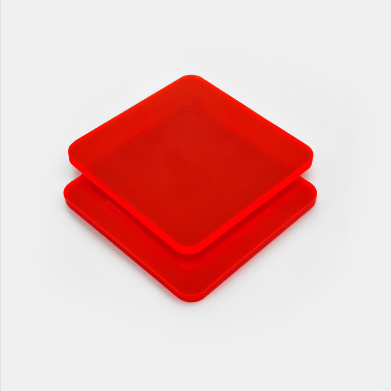 100% Recycled Fluorescent Red Acrylic Sheet | 3 & 5 MM | CPS