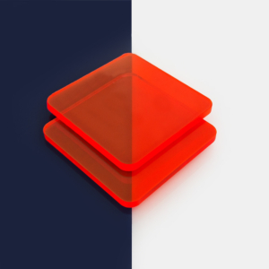 100% Recycled Fluorescent Red Acrylic Sheet | 3 & 5 MM | CPS