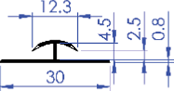 8ft White Division Bar | PVC Wall Cladding Accessories | CPS